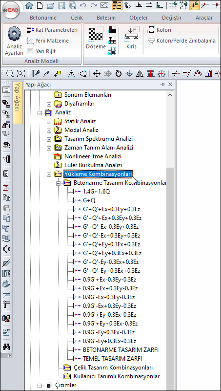 Yükleme Kombinasyonları