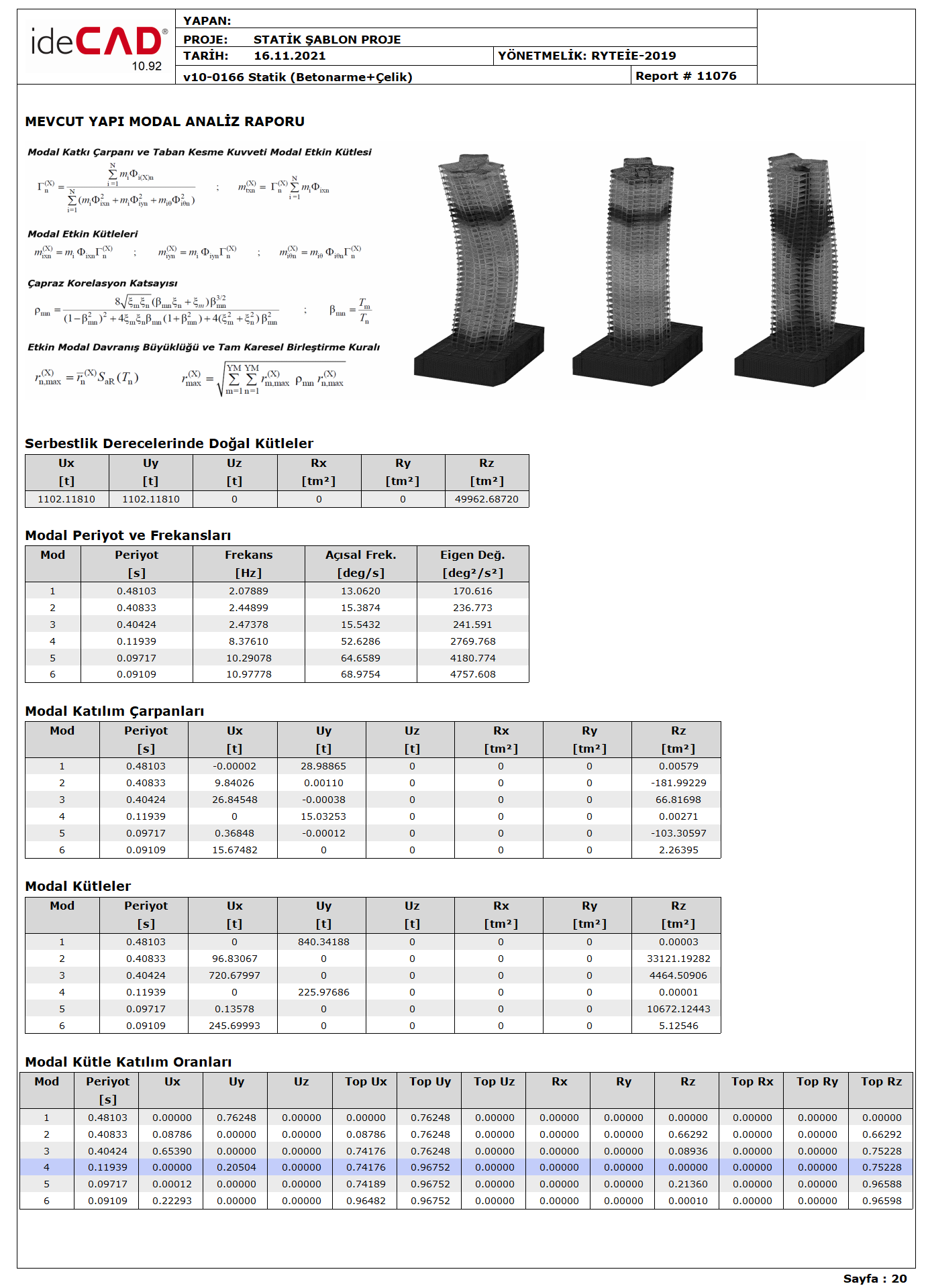 Mod Birleştirme Yöntemi ile Riskli Bina Analizi (RYTEİE EK-C)