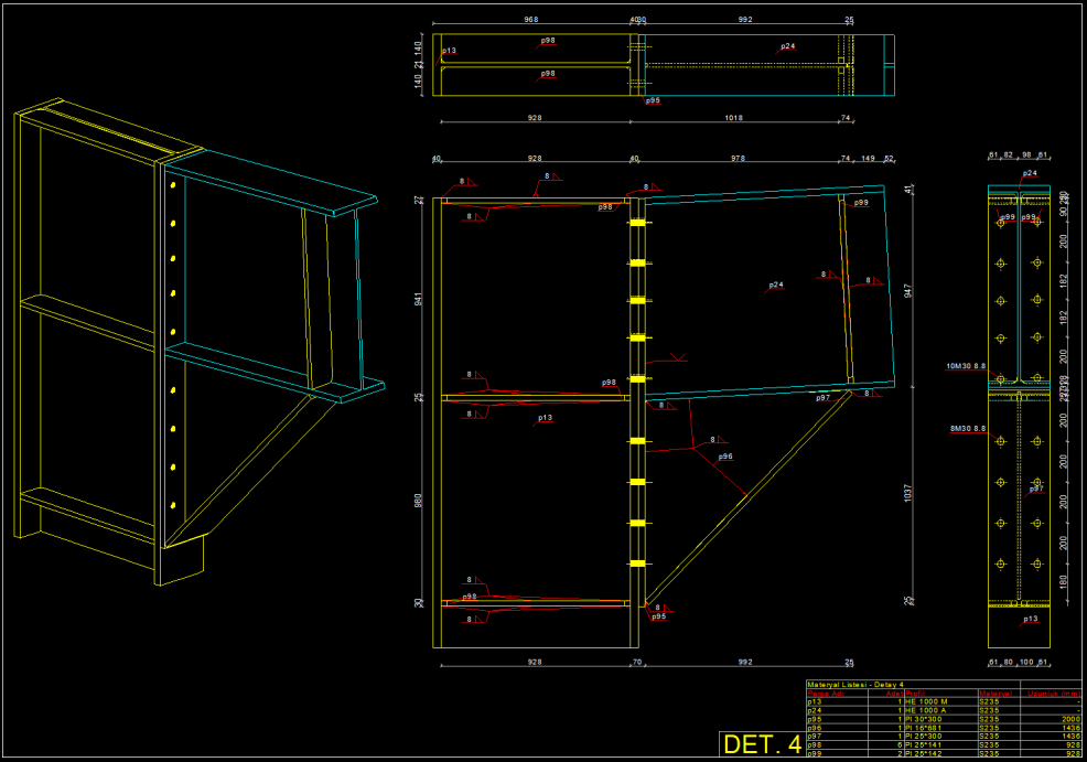 Çelik Çizimlerin Oluşturulması ve İncelenmesi