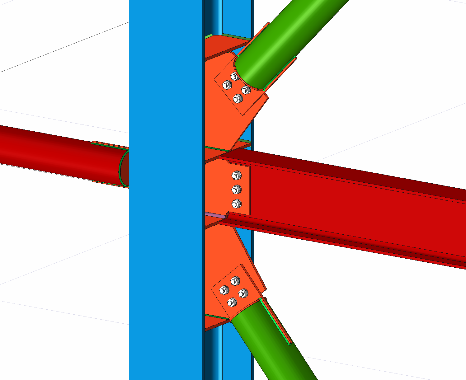Etkileşimli Çelik Kolon ve Düşey Çapraz Uç Birleşimleri