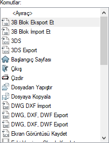 Ribbon Menüde Toolbar ve Kısayol Tanımla