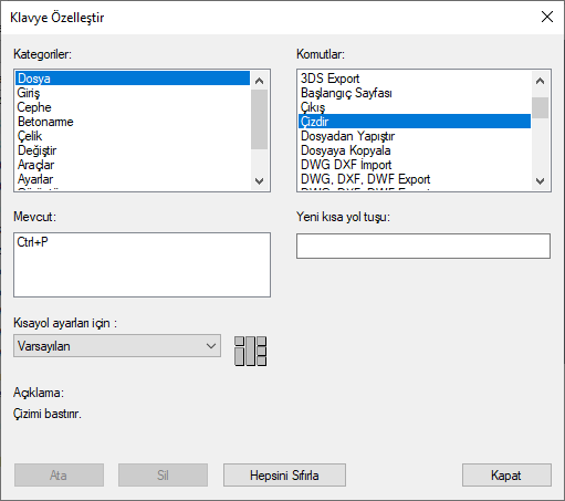 Ribbon Menüde Toolbar ve Kısayol Tanımla