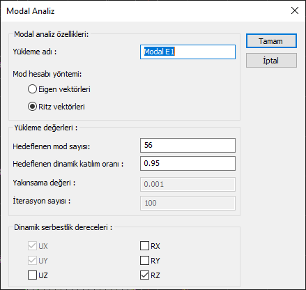 Mod sayısı yetersiz