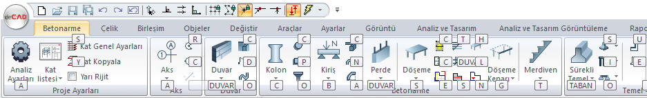 Ribbon Menü Düzeni